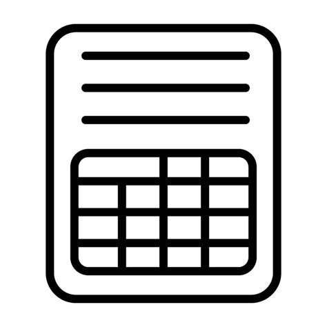 Spreadsheet Vector Icon 26331489 Vector Art At Vecteezy