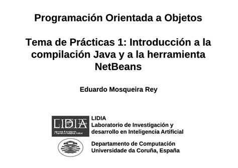 PDF Programación Orientada a Objetos Tema de Prácticas quegrande org apuntes EI OPT POO