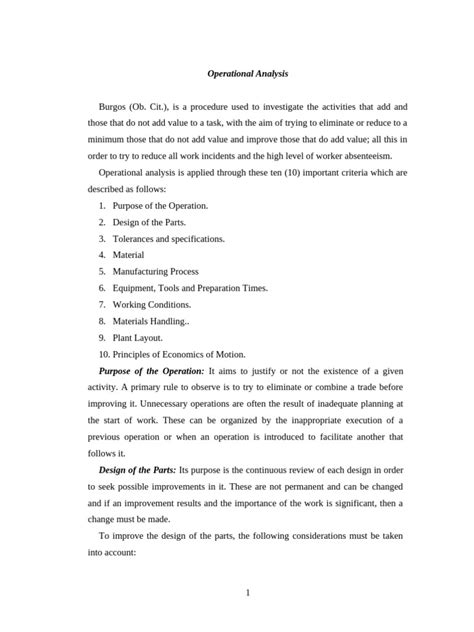 Operational Analysis Format Pdf Tools Humidity