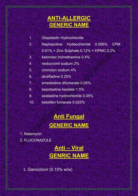 Drugs Generic Name Pdf