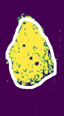 Python Finding Contour Around A Cluster Of Pixels Stack Overflow
