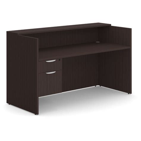 Source Office Furniture Classic Gallery Reception Desk With Box File Pedestal Espresso