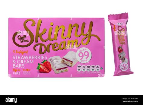 box of guilt free skinny dream indulgent strawberries and cream bars high
