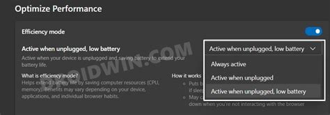 Enable Hidden Performance Modeefficiency Mode In Edge Droidwin