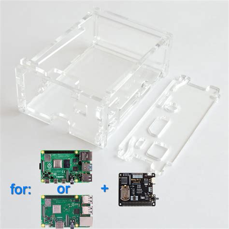 Acrylic Case For Witty Pi 3 Rev1 Or Rev2 And Raspberry Pi 3B 3B Or 4B UUGear