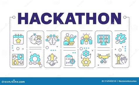Hackathon Word Concept Isolated On White Stock Vector Illustration Of Headline Concept 314945018