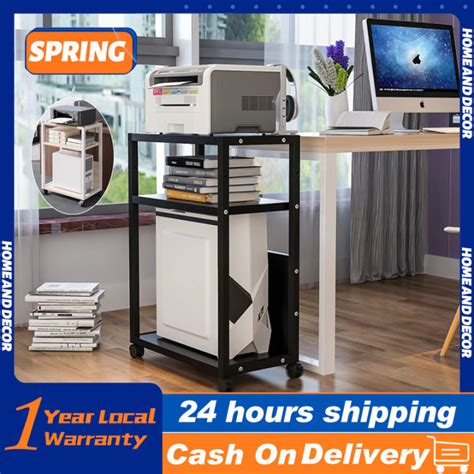 Movable Cpu Stand Rack Printer Table Side Table Home Office Movable Storage Rack With Wheels