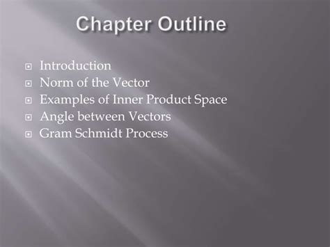 inner product spaces