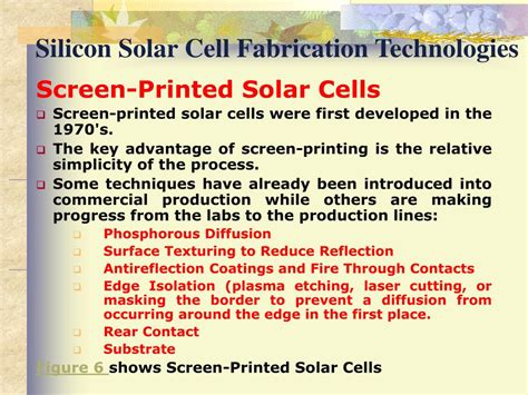 Ppt Solar Cell Chapter 7 Manufacturing Silicon Solar Cells Powerpoint Presentation Id5578512