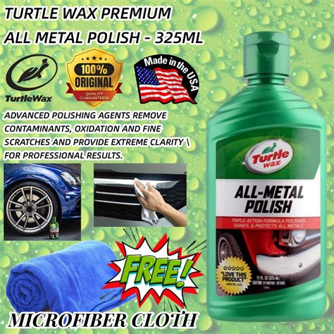 100 Original Turtle Wax Turtle Wax Premium All Metal Polish 325ml Shopee Malaysia