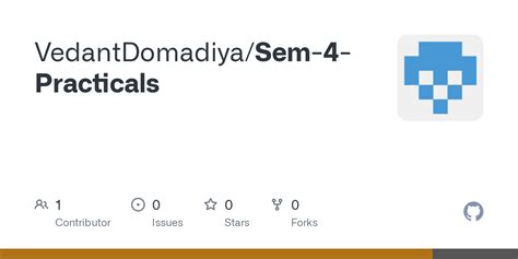 Github Vedantdomadiyasem 4 Practicals