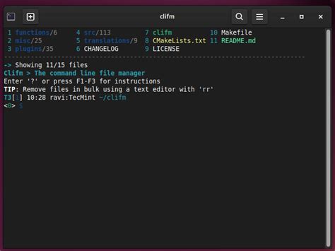 clifm lightning fast terminal file manager for linux