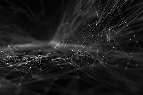 Premium Photo Wireframe Background With Plexus Effect For Futuristic Concept