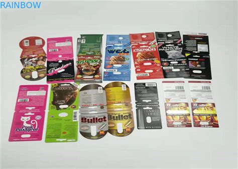 Capsule Plastic Blister Packaging Sex Pill 3d Card Rhino 8 50000