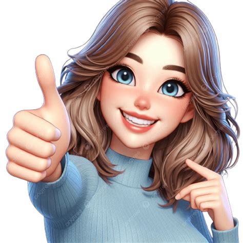 Young Girl Giving Thumb Up Giving Thumb Up Young Girl Thumbs Up Png