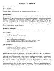 ProgressReportMemo Pdf PROGRESS REPORT MEMO To Prof Dr Victoria Abboud From Meet Shah