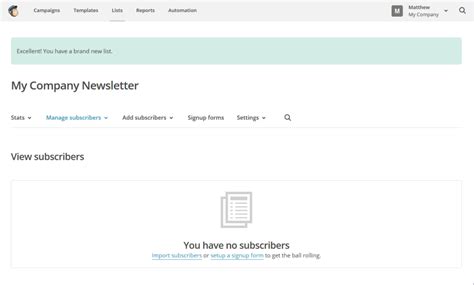 Mailchimp 2 Setting Up Your List And Importing Contacts