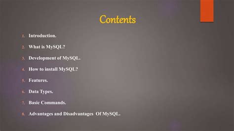 Mysql Ppt Ppt Databases Computer Software And Applications