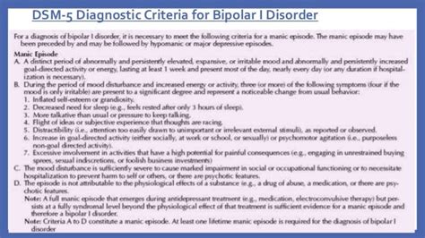 What Are The Dsm 5 Criteria For Bipolar 1 Nffo