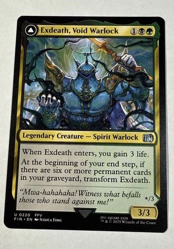 Exdeath Void Warlock Neo Exdeath Dimensions End Final Fantasy Mtg