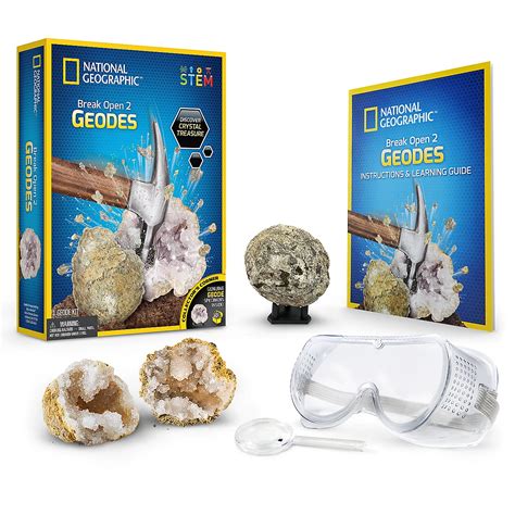 National Geographic Break Your Own Geode 2 Piece Kit Academy