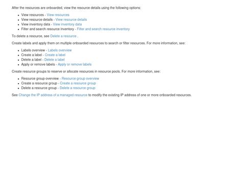 Managing Resources Overview Dell Telecom Infrastructure Automation Suite 2 2 Infrastructure