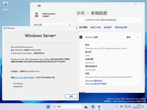 Windows Server 2025 Datacenter Azure Edition 10 0 26236 5000 Ge Prerelease 240607 1502