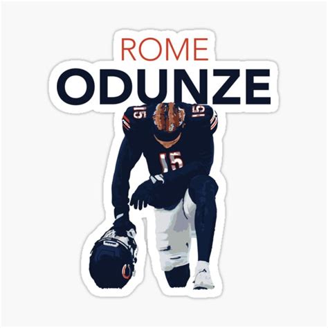 Rome Odunze Chicago Bears Wr 15 Kneeling Art Sticker For Sale By