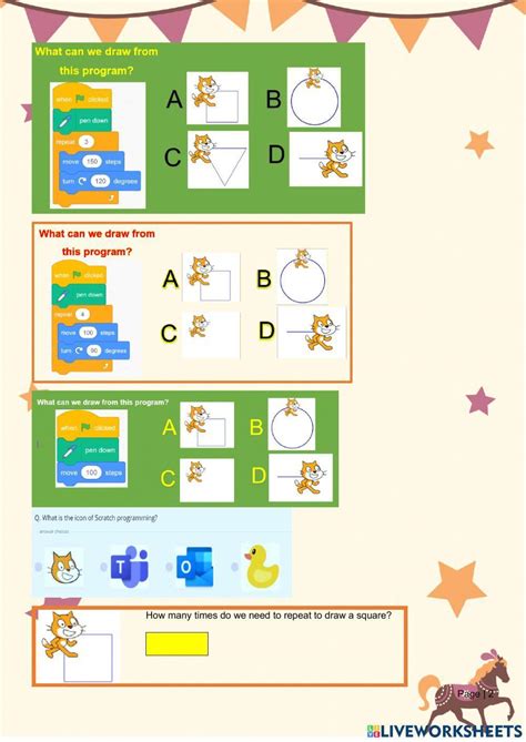 Scratch G4 Free Interactive Worksheets 1477810