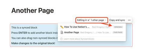 How To Use Notion S Synced Block Red Gregory