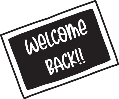 Welcome Back Lettering On Chalkboard Illustration 13126868 Png