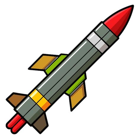 Missile Clip Art Rocket Missile Stock Vector Illustration And Royalty
