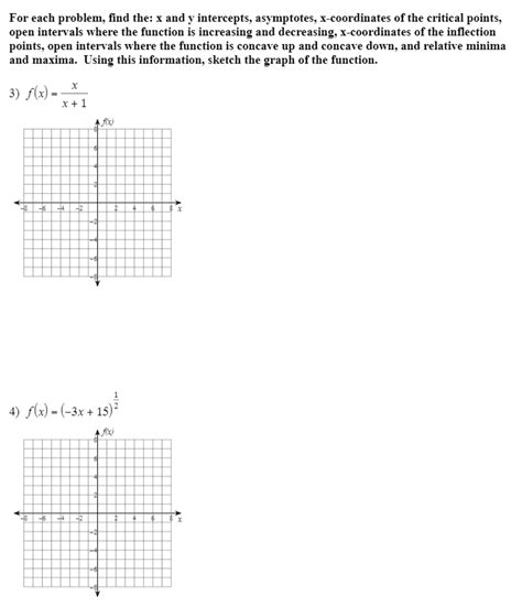 Solved For Each Problem Find The X And Y Intercepts Chegg