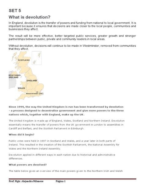 Set 5 Devolution In The Uk Pdf Northern Ireland Scotland