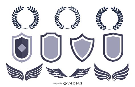 Vector De Diseños De Escudo
