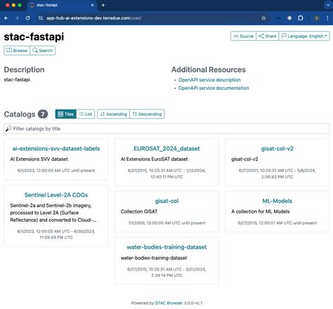 Stac Api Ai Extensions Application Hub User Manual