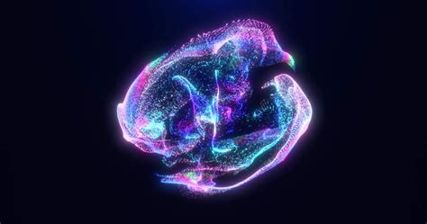 rotation abstract futuristic shape of smoke and dust particle flow