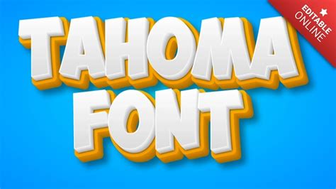tahoma font yellow white 3d text effect generator