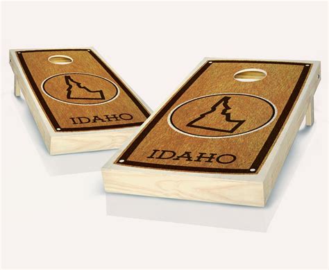 Cornhole Boards Set Idaho State Stained Wood Includes Bags Etsy