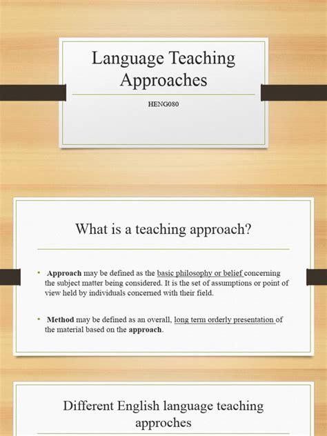 Heng080 English Language Teaching Approaches 29 February 2024 Pdf Language Education