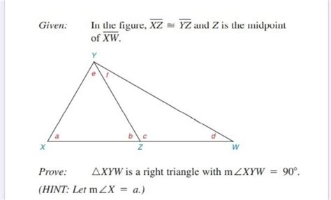 Given In The Figure Overline Xz ≌ Overline Yz And Z Is The Midpoint