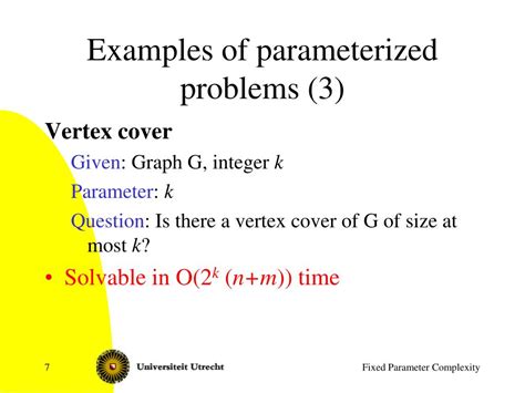 Ppt Fixed Parameter Complexity Powerpoint Presentation Free Download Id1420379