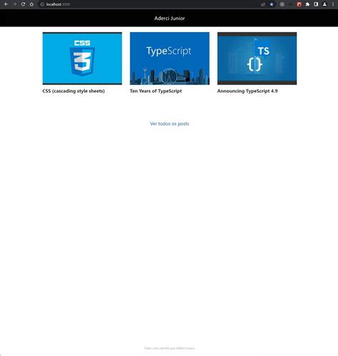 GitHub Adercijr Blog FullStack