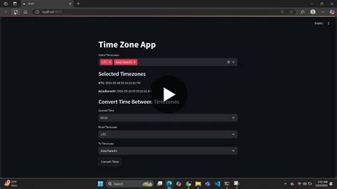 Ramadancodingnights Python Streamlit Timezoneapp Codingjourney