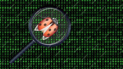 Premium Vector Magnifying Glass Scanning And Found Bug