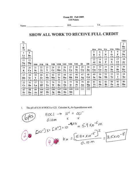 Solutions To Exam 3 Freshman Chemistry Ii Chem 1212 Docsity