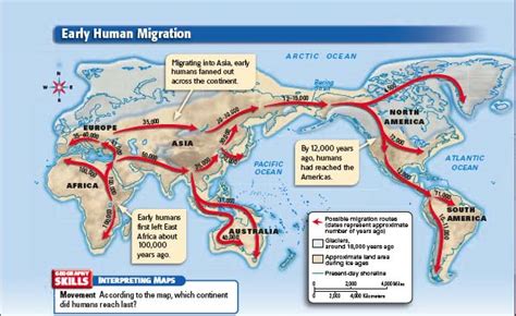 Human Migration Map Journey Of Man