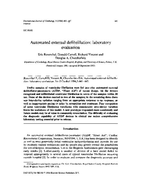 pdf automated external defibrillation laboratory evaluation