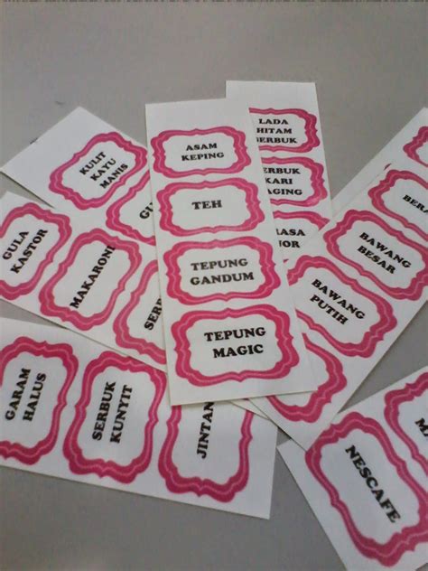 I U We Cara Nak Buat Label Barang Di Dapur