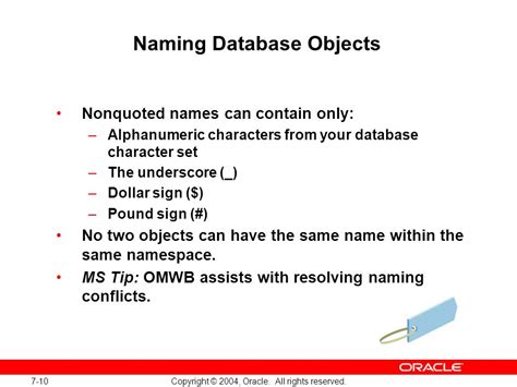 7 copyright © 2004 oracle all rights reserved managing schema